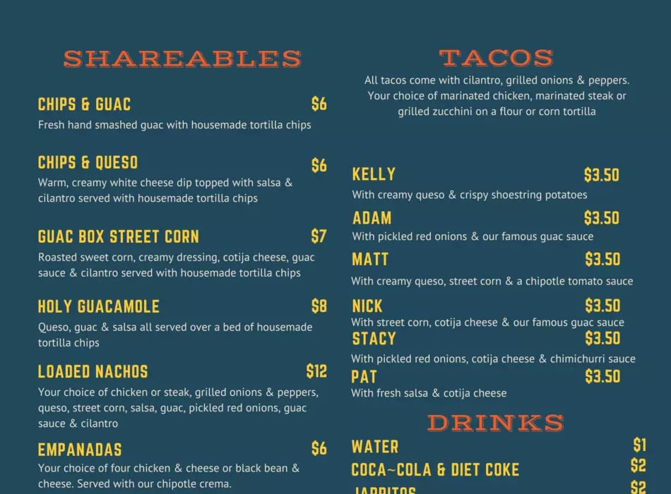 The Guac Box | Food Trucks In | West Lafayette IN